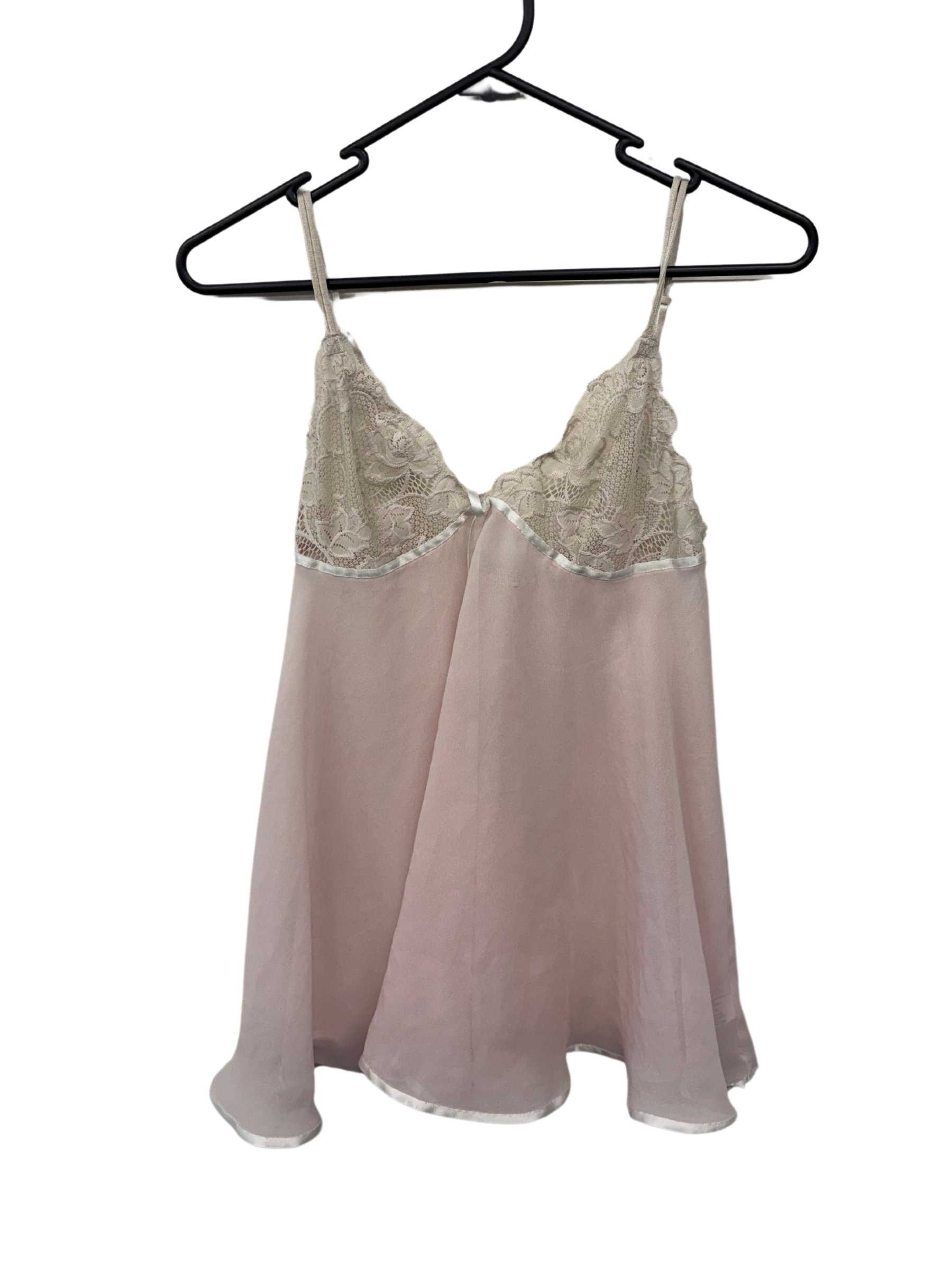 Pink & White Lace Sheer Lingerie Top – Bloom Op Shop