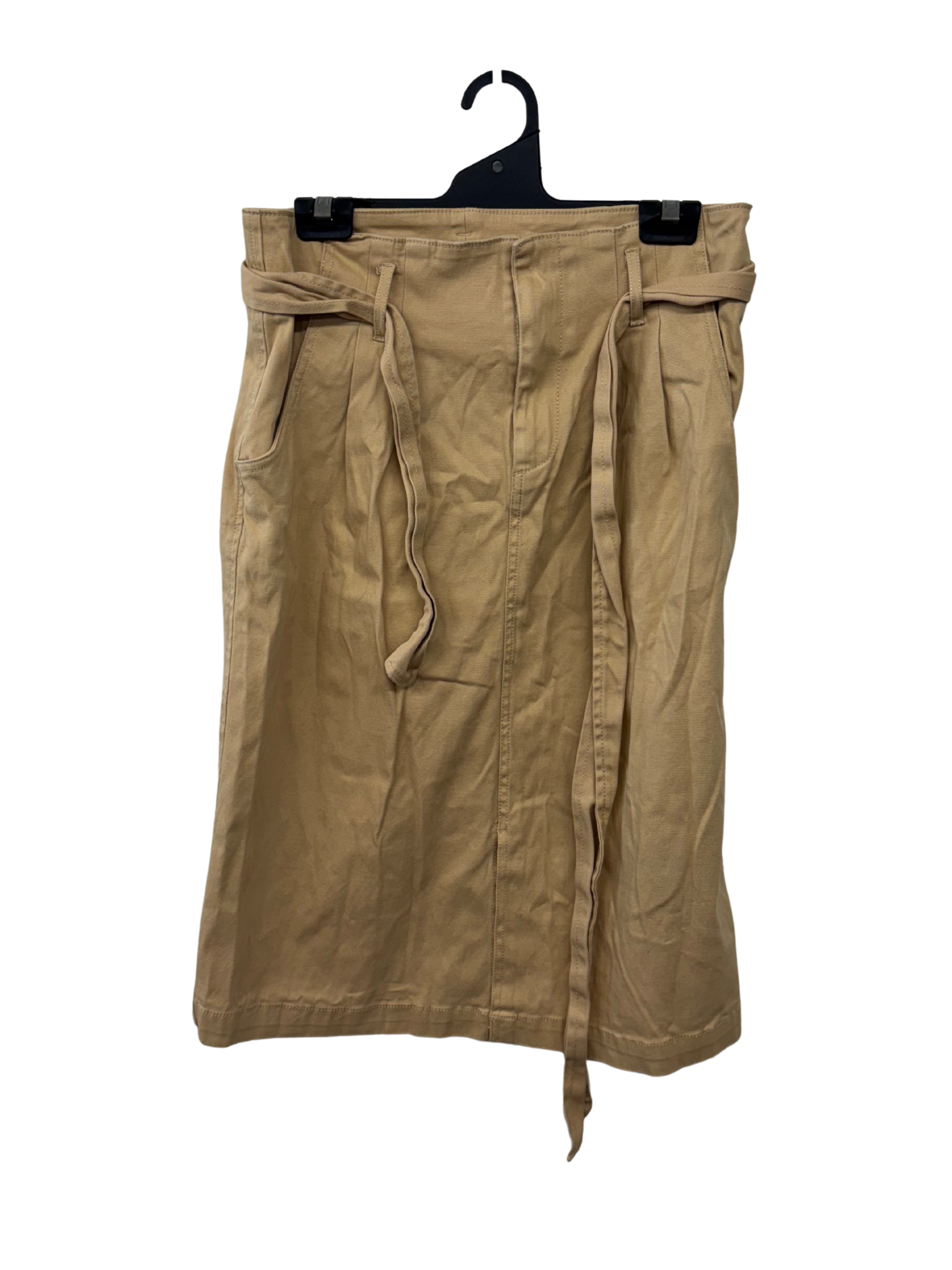 Cream Knee Length Pencil Skirt with Belt – Bloom Op Shop