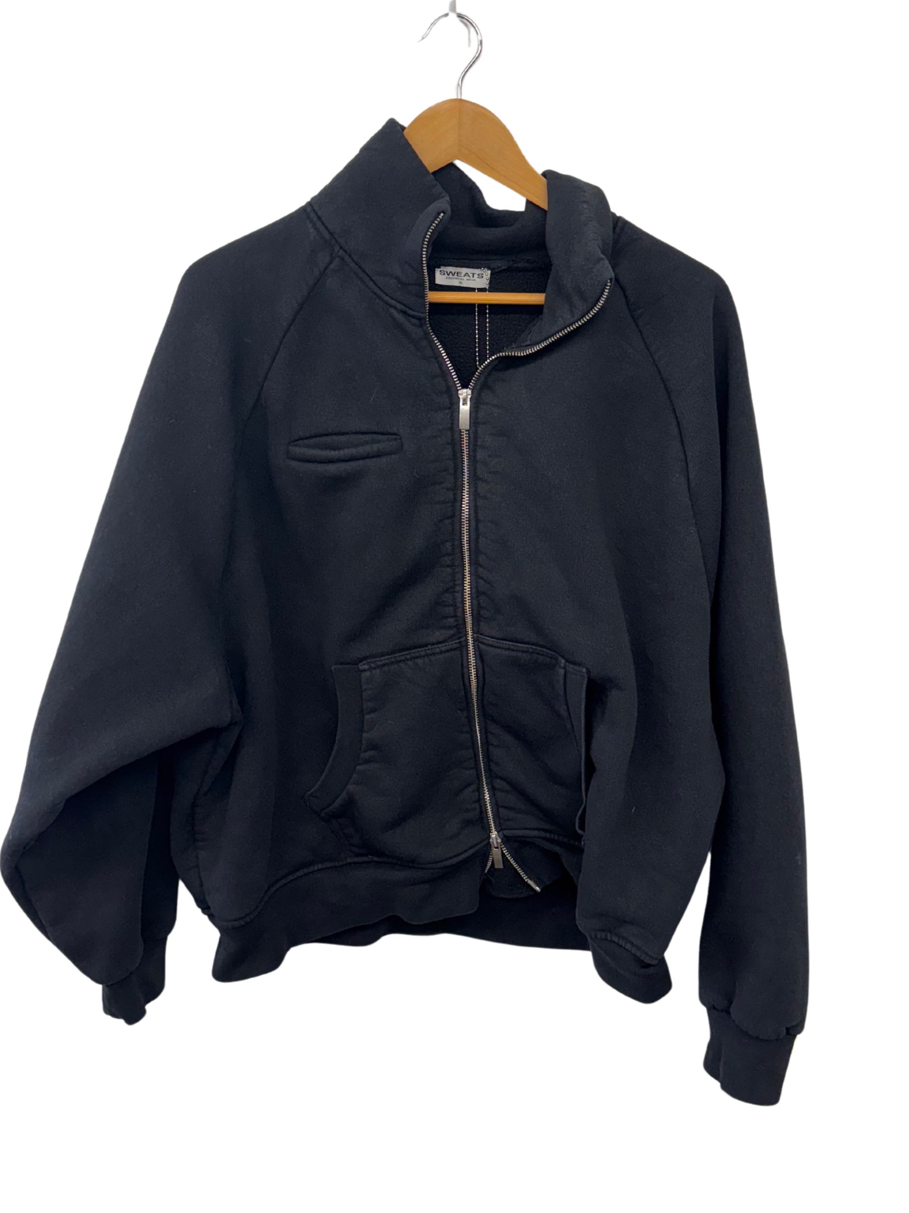 Black Cropped Zip Up Sweater – Bloom Op Shop