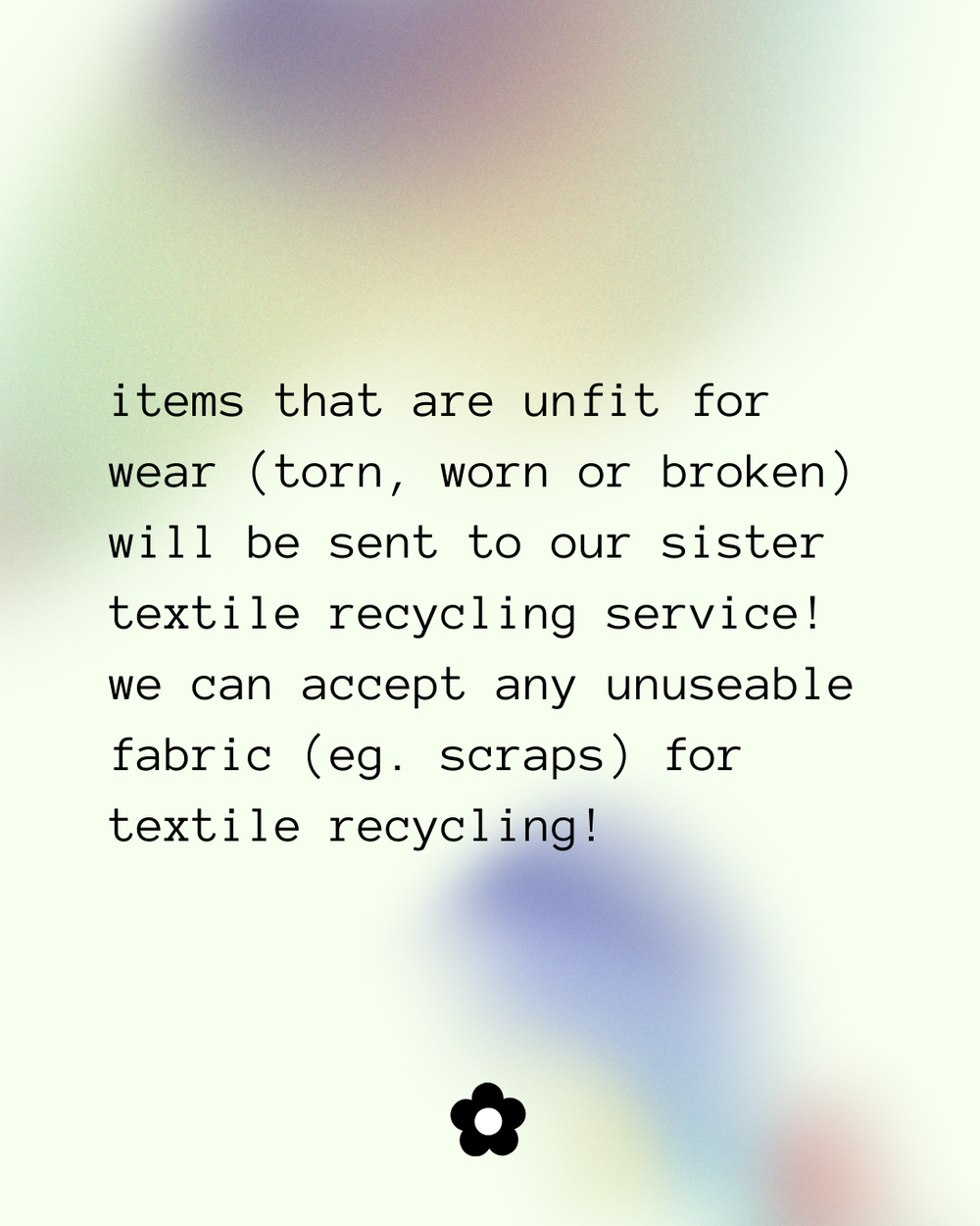 About Clothing Intake/Recycling – Bloom Op Shop